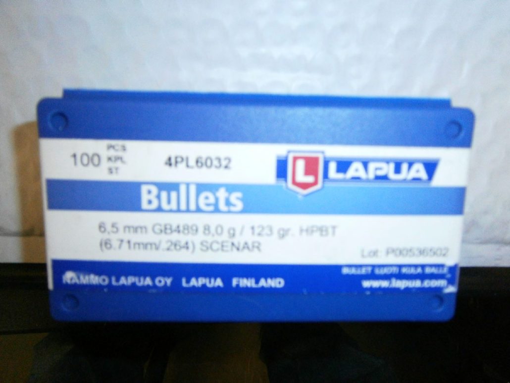 Lapua Bullets 6.5mm 123gr HPBT Scenar Product Code 4PL6032 | Accuflite ...